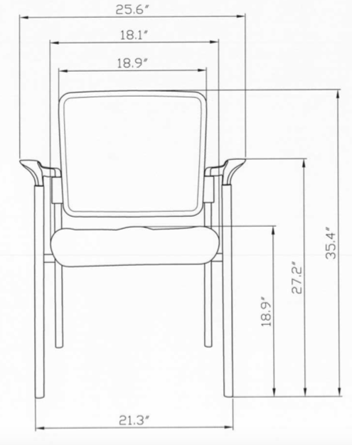 Eurotech Seating Dakota 2 Mesh Back Guest Chair